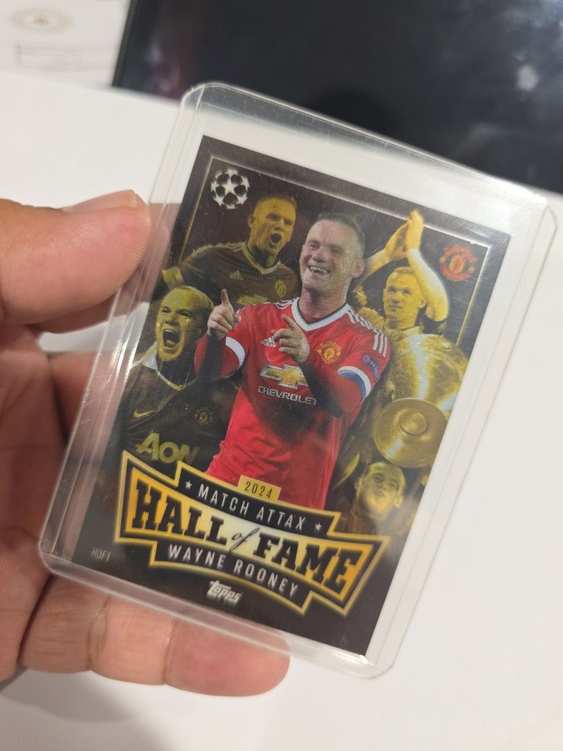 Topps Match Attax 2024 Hall of Fame Wayne Rooney Chrome Card, Hobbies ...