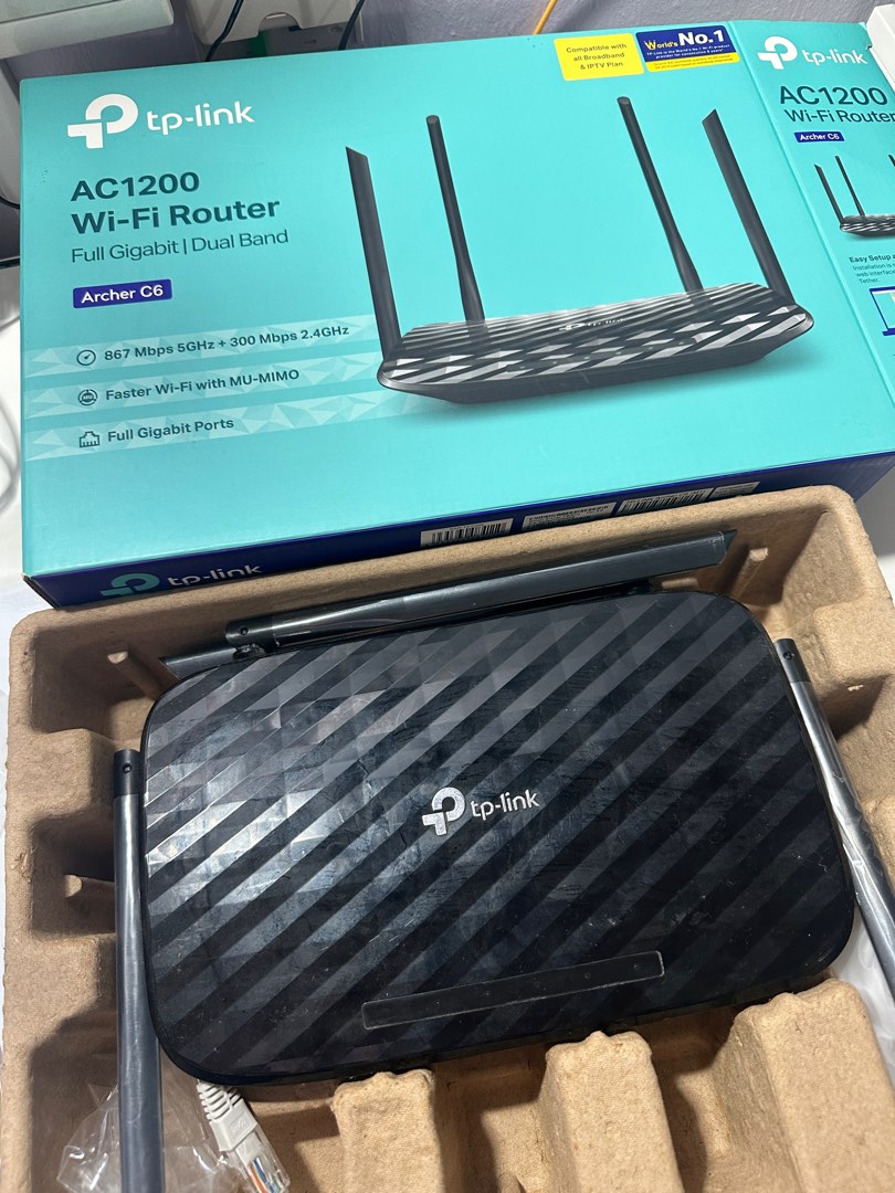 TP Link Router - Archer C6 Version 2 (New), Computers & Tech, Parts ...
