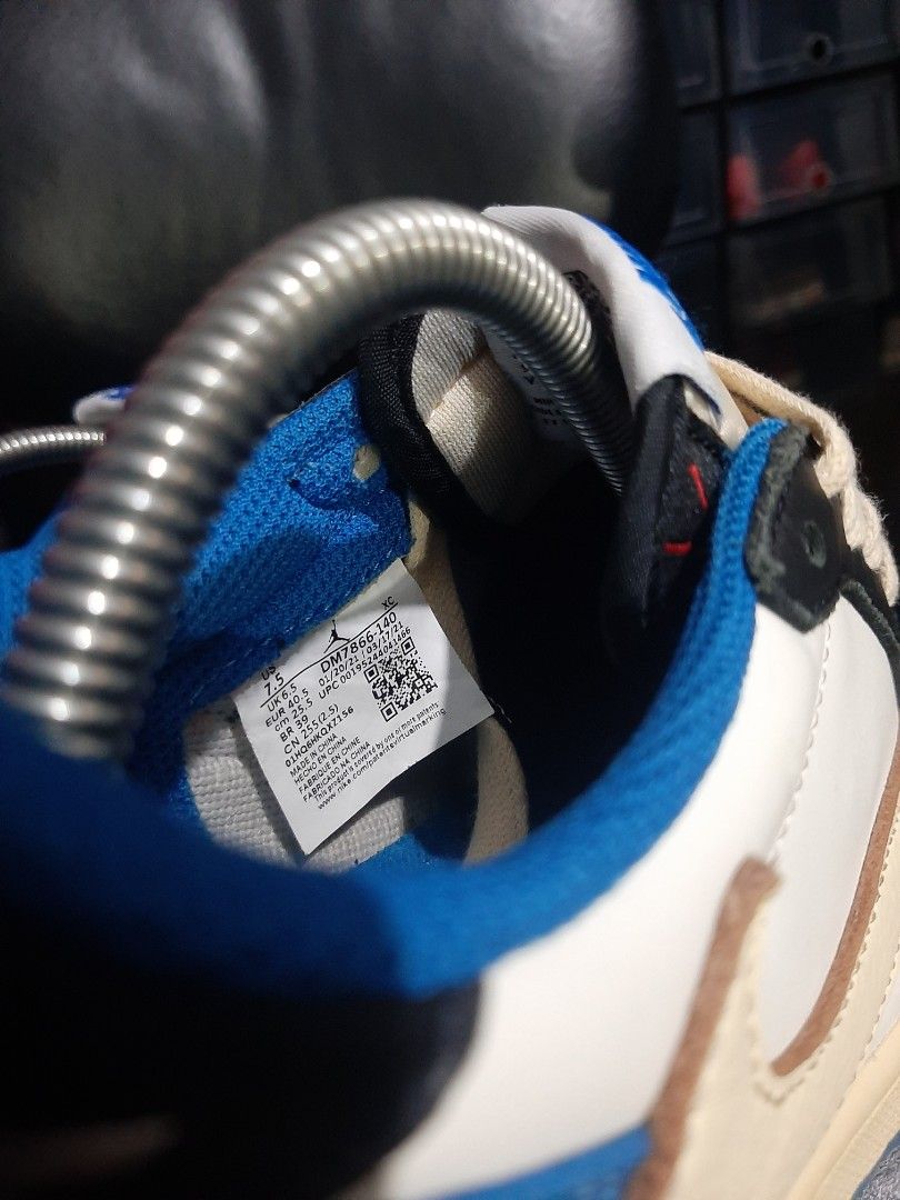 Travis Scott Fragments X Jordan 1 Low, Men's Fashion, Footwear ...