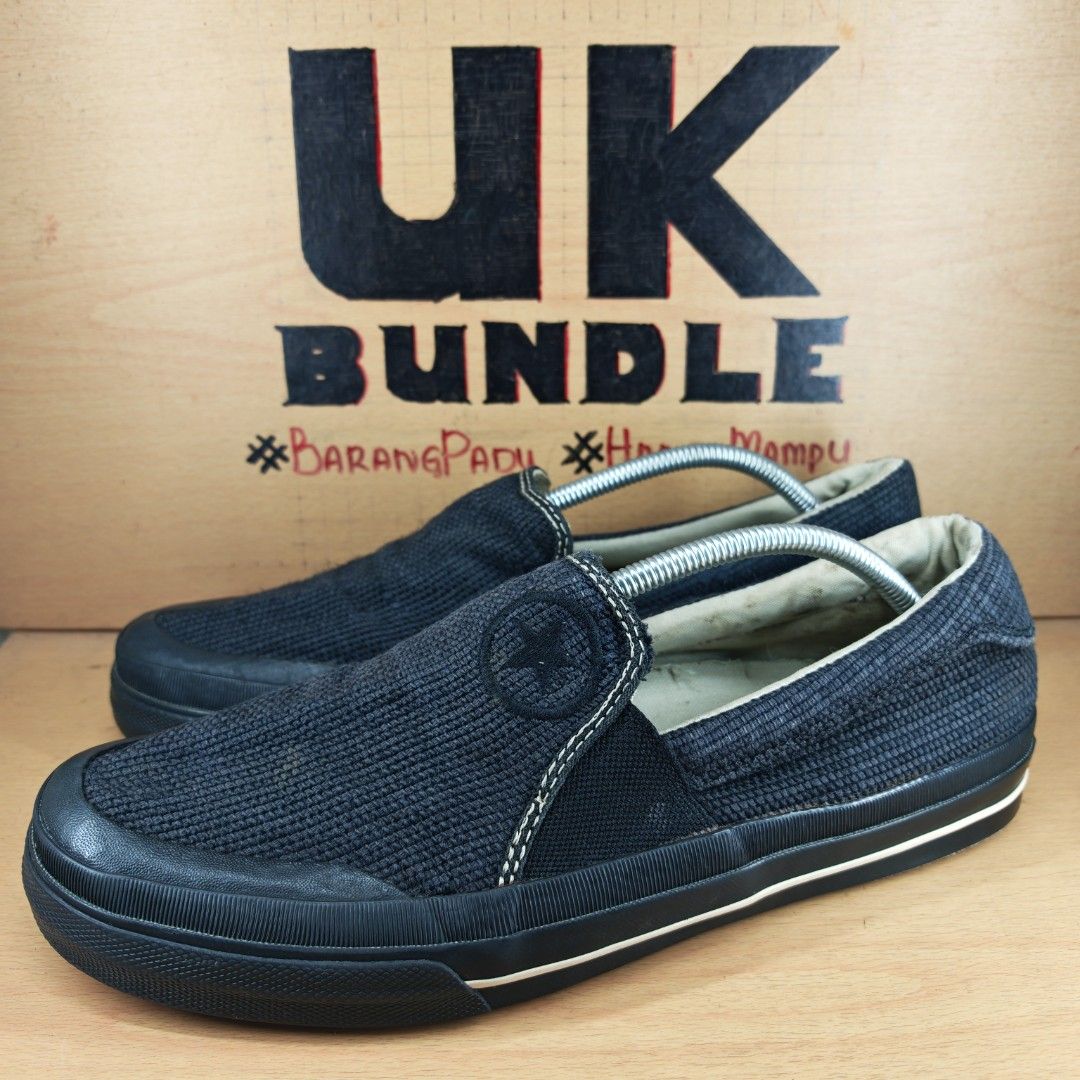 🔥#UKBundle🔥 10.5UK/29CM Converse Slip On Kain Guni Tag SKU - Black, Men ...