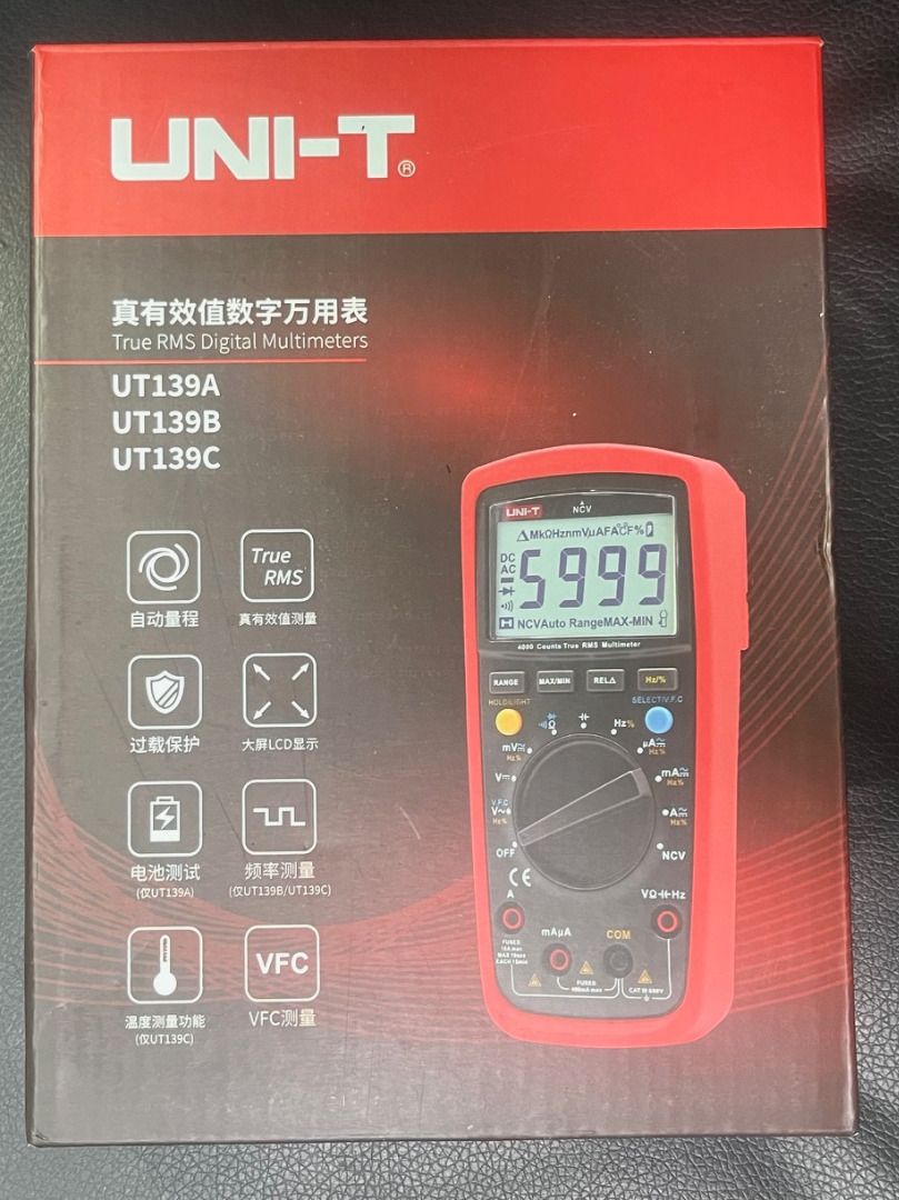 UNI-T UT139C True RMS Digital Multimeter, Furniture & Home Living, Home ...