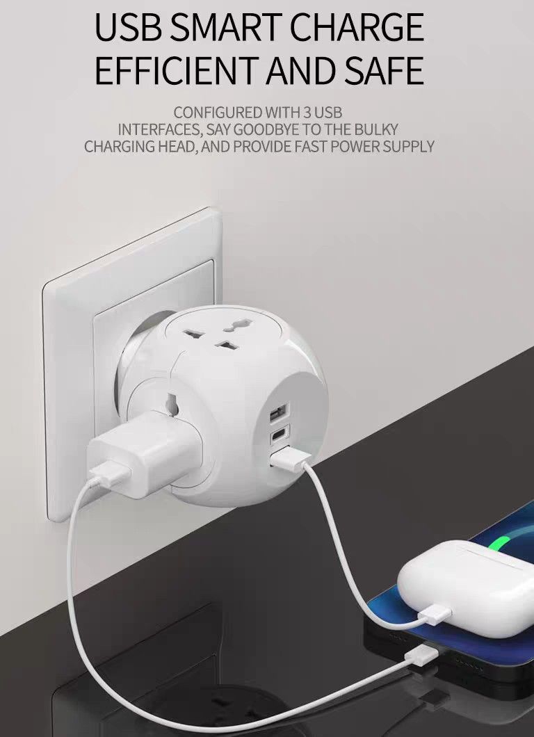 Universal Cube Power Adapter with USB Ports, Computers & Tech, Parts ...