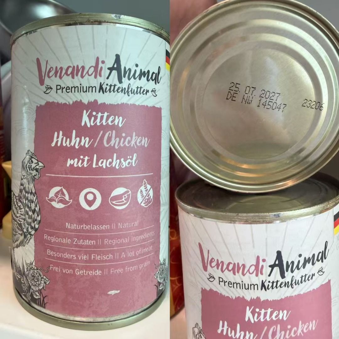 Venandi Animal Kitten Chicken with Salmon Oil, Pet Supplies, Pet Food ...