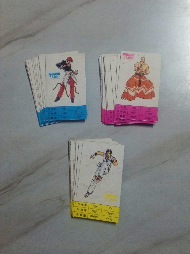 Vintage 90's King of Fighters (KOF) Playing Cards Game (36 Pcs), Kad ...