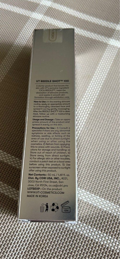 VT Cosmetics Reedle Shot 100 Serum, Beauty & Personal Care, Face, Face ...