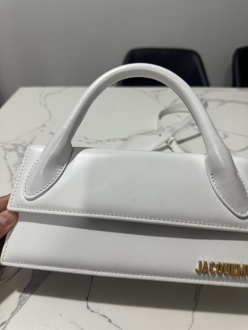 White JACQUEMUS Les Classiques 'The long Chiquito' Handbag, Luxury ...