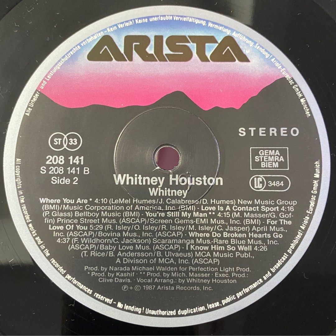 Whitney Houston - I wanna dance with somebody (NM-, nice copy. Made in ...