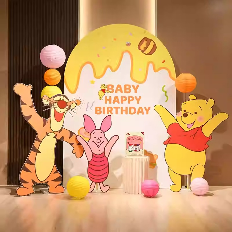 Winnie the Pooh Themed Arc Board Backdrop - Children's 1st Birthday ...