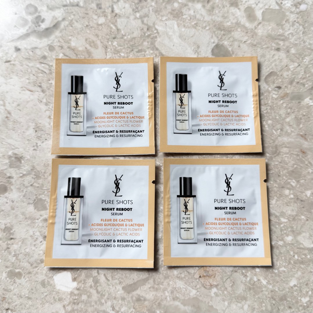 YSL Pure Shots Night Reboot Serum Sample, Beauty & Personal Care, Face ...