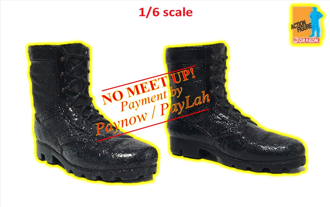 1:6 scale DRAGON Molded Boots (Black) (Seasoned). *PLEASE DO NOT PAY ...