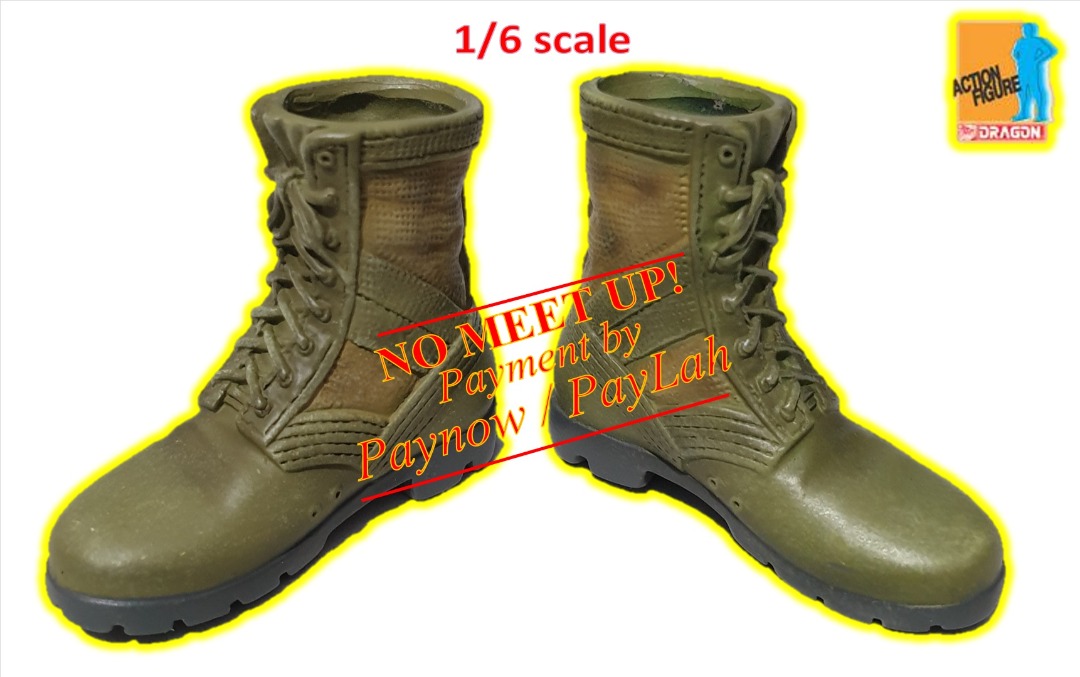 1:6 scale DRAGON Molded Boots (Greenish Tan). *PLEASE DO NOT PAY VIA ...