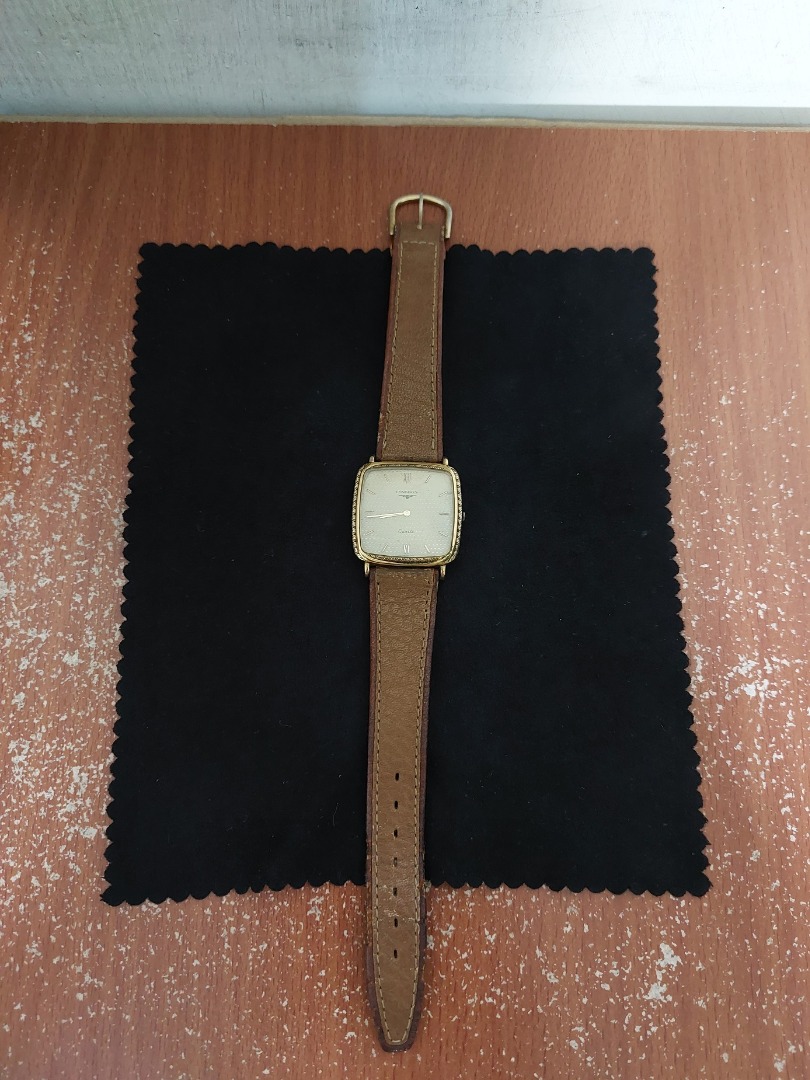 瑞士製 浪琴 Longines 6741 150 簡約 無曆 雙針 鍍金 魚鱗 波浪紋 羅馬數字 古著 腕錶 手錶, 名牌精品, 精品手錶在旋轉拍賣