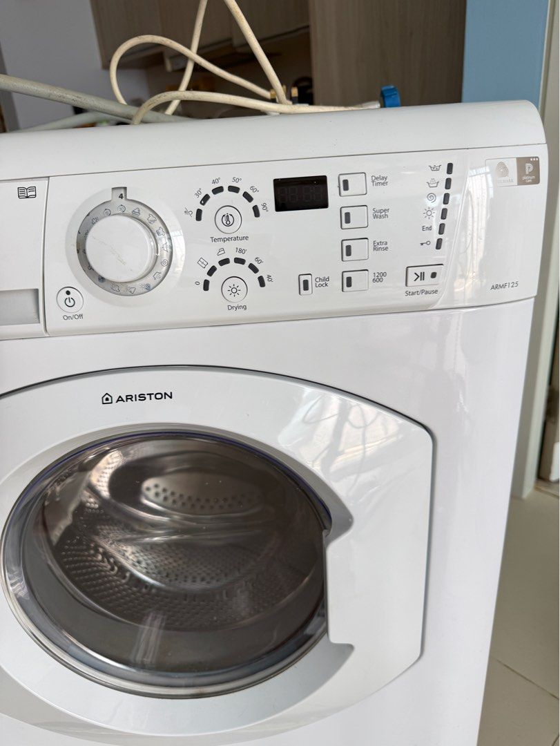 Ariston ARMF125 Front Load Wash & Dryer Machine, TV & Home Appliances ...