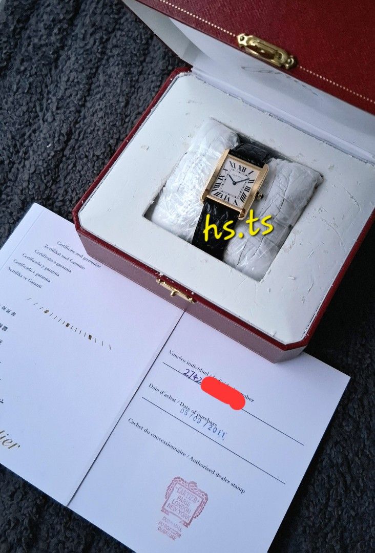 🔥CHEAPEST🔥 18K Yellow Gold Large Cartier Tank Solo 27mm Quartz Sports ...