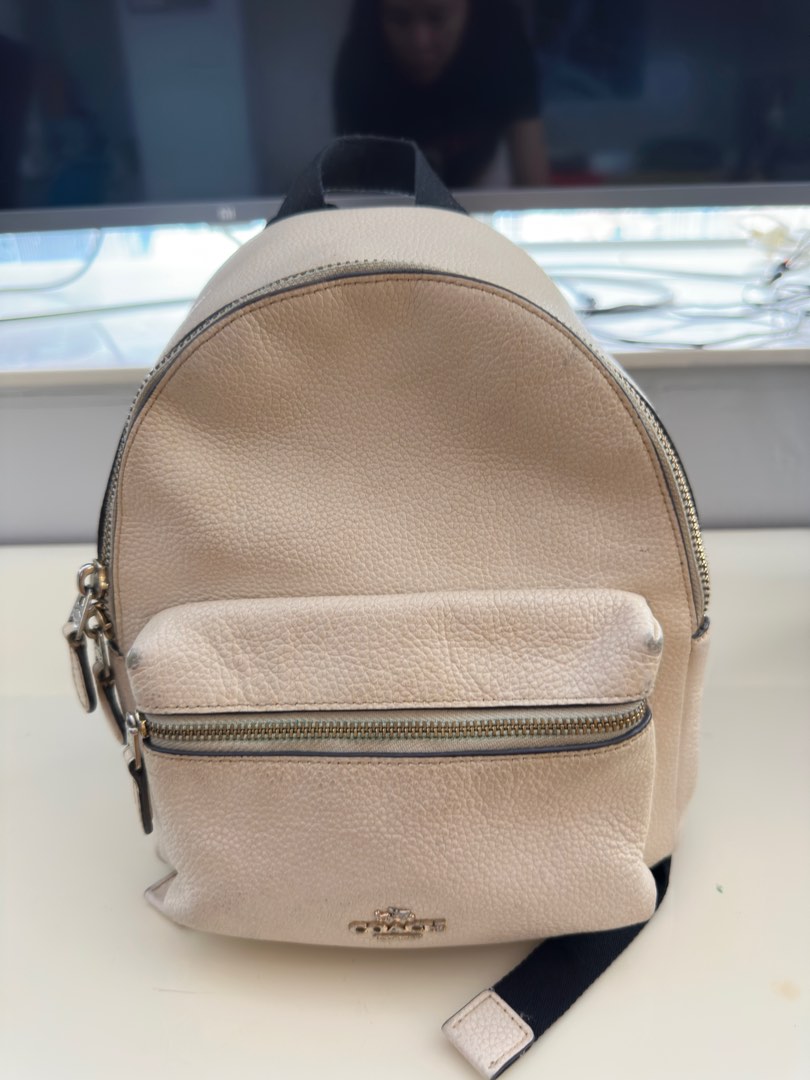 Coach Mini Backpack - Cream, Women's Fashion, Bags & Wallets, Backpacks ...