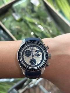 Custom Omega x Swatch Moonswatch Earthphase Metal Case Mod, Men's ...