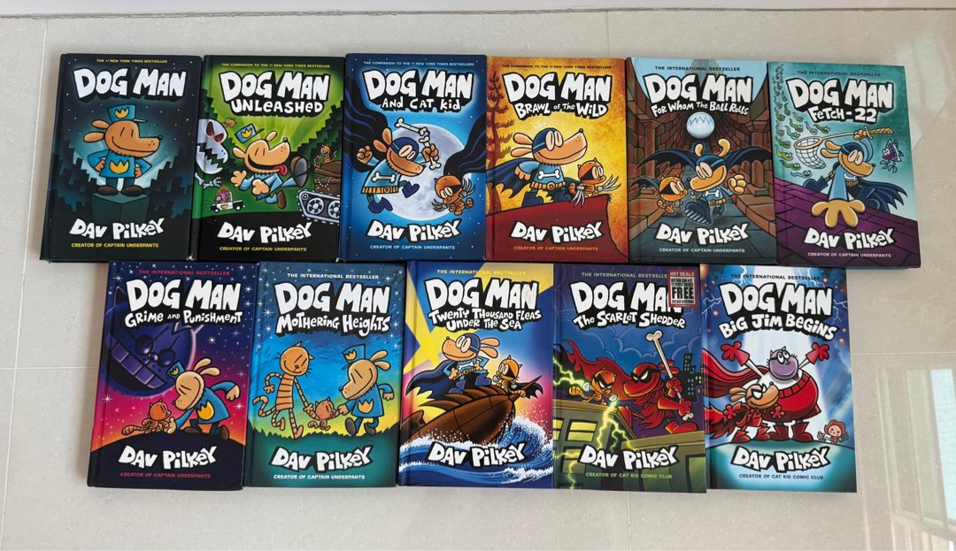 Dog Man Book Series by Dav Pilkey - Complete Set, Hobbies & Toys, Books ...