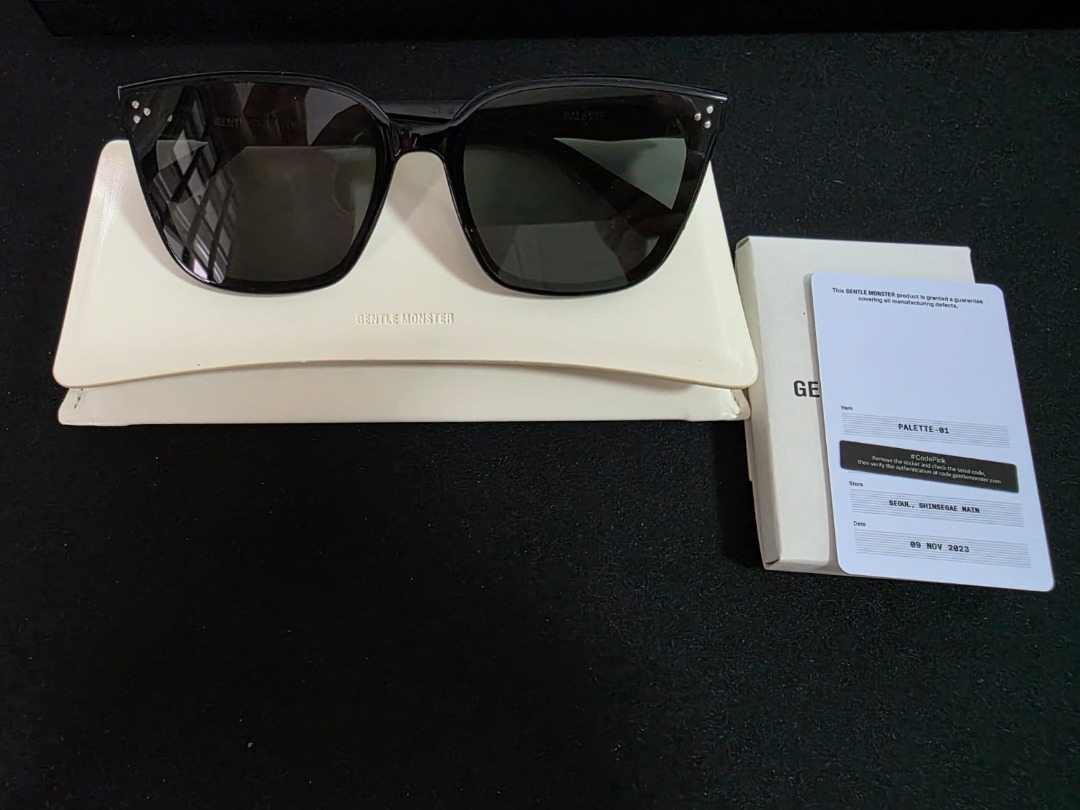 Gentle Monster Palette 01 Sunglasses - Black, Women's Fashion, Watches ...