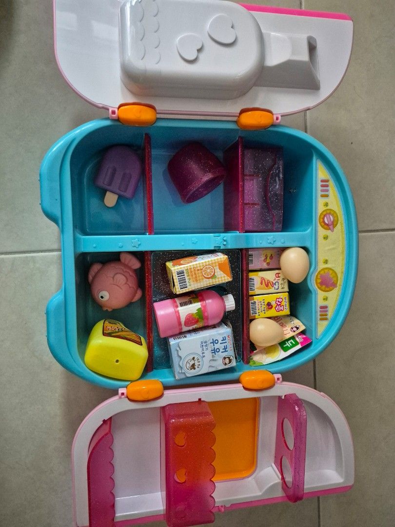 Hello kitty house, bus, fridge, Hobbies & Toys, Toys & Games on Carousell