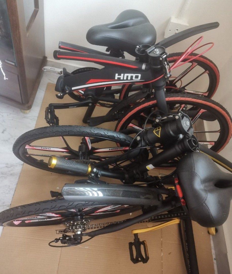 HITO X6 Folding Bike - Black and Gold, Sports Equipment, Bicycles & Parts, Bicycles on Carousell