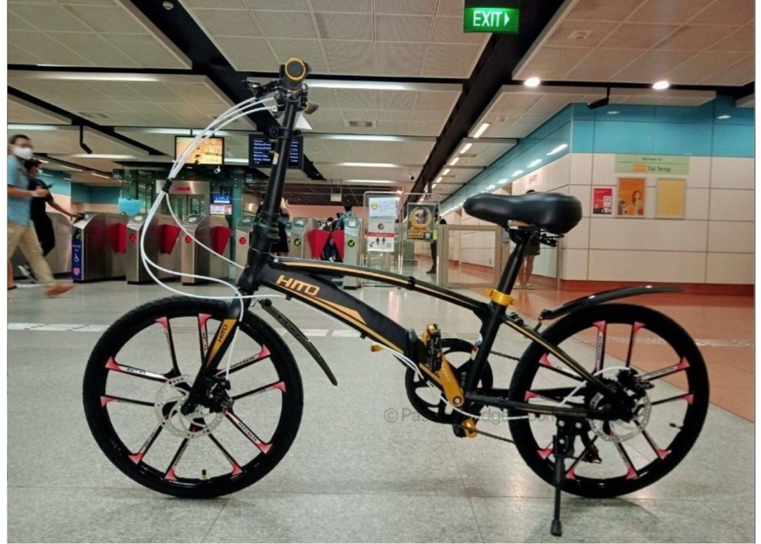 HITO X6 Folding Bike - Black and Gold, Sports Equipment, Bicycles ...