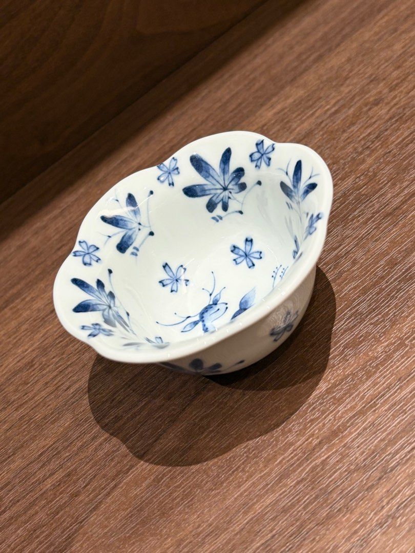 Japanese Hand-Painted Blue & White Porcelain Cup, Furniture & Home ...