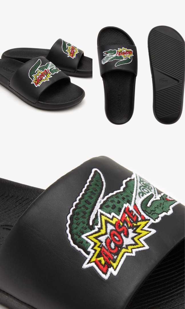 Lacoste Croco Slides Size 9 US Mens (BRANDNEW), Luxury, Sneakers ...