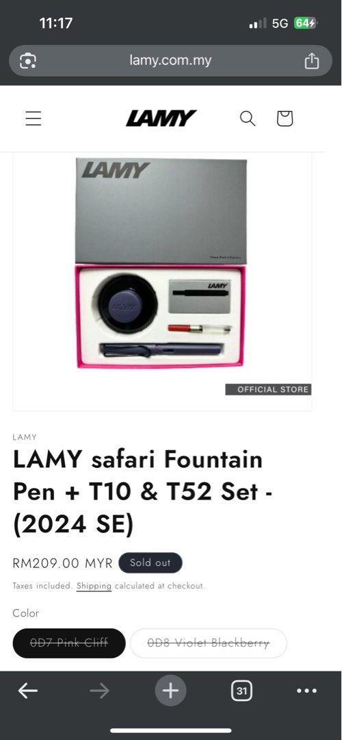 LAMY safari Fountain Pen + T10 & T52 Set, Hobbies & Toys, Stationery ...
