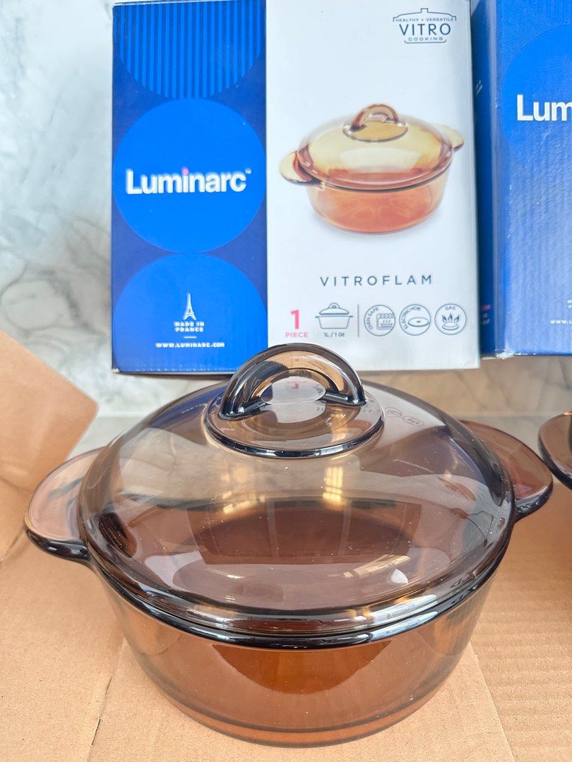Luminarc Vitroflam Casserole Dish - 1.5L & 1L, Furniture & Home Living ...