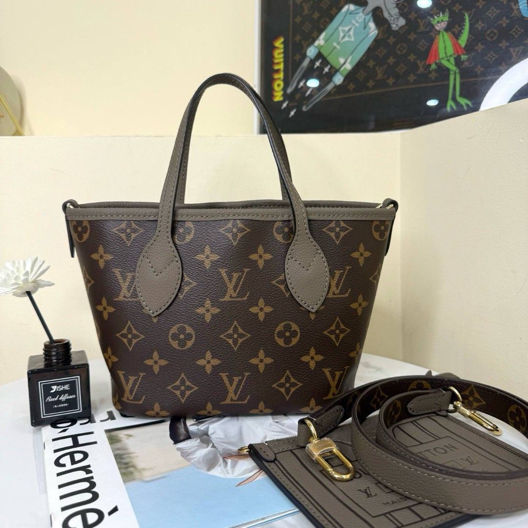 LV Neverfull Inside Out BB in Dark Fango/Monogram, Luxury, Bags ...