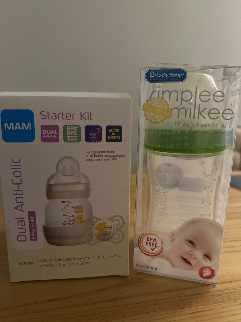 MAM & Lucky Baby Baby Bottle Starter Kit, Babies & Kids, Nursing ...