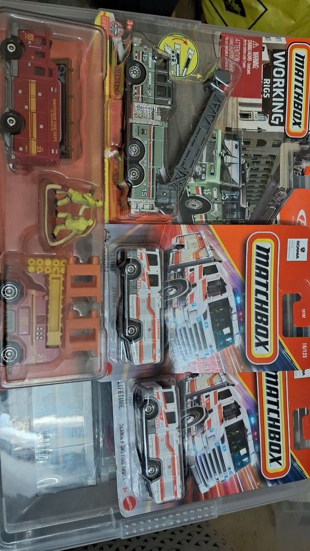 Matchbox Fire Trucks Set, Hobbies & Toys, Toys & Games on Carousell