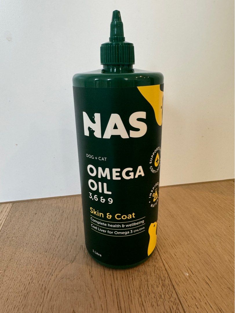 2025全新包裝NAS Natural Animal solutions Omega Oil 3,6 & 9, 寵物用品, 寵物健康與美容 ...