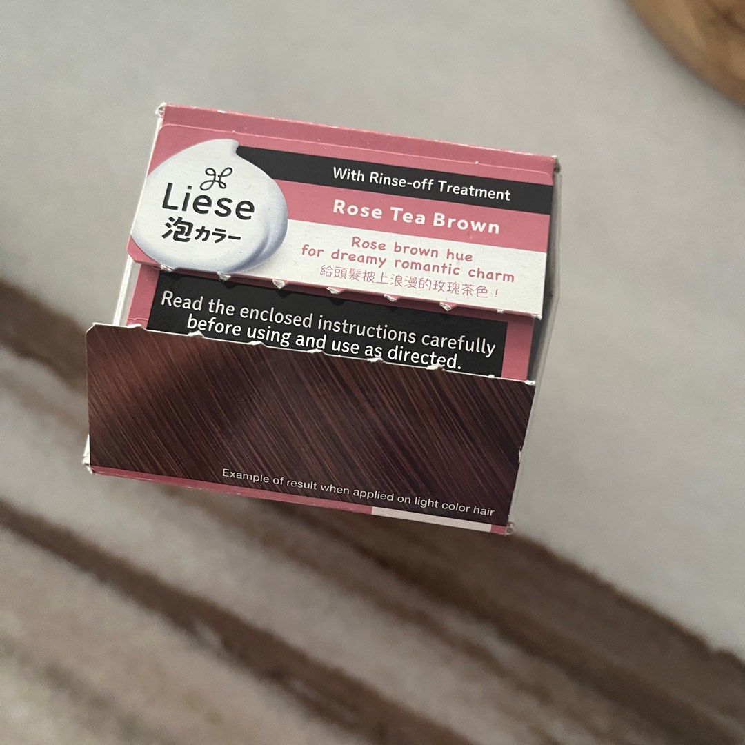 Clear by 23rd nov! NEW Liese Creamy Bubble Hair Dye - Rose Tea Brown ...