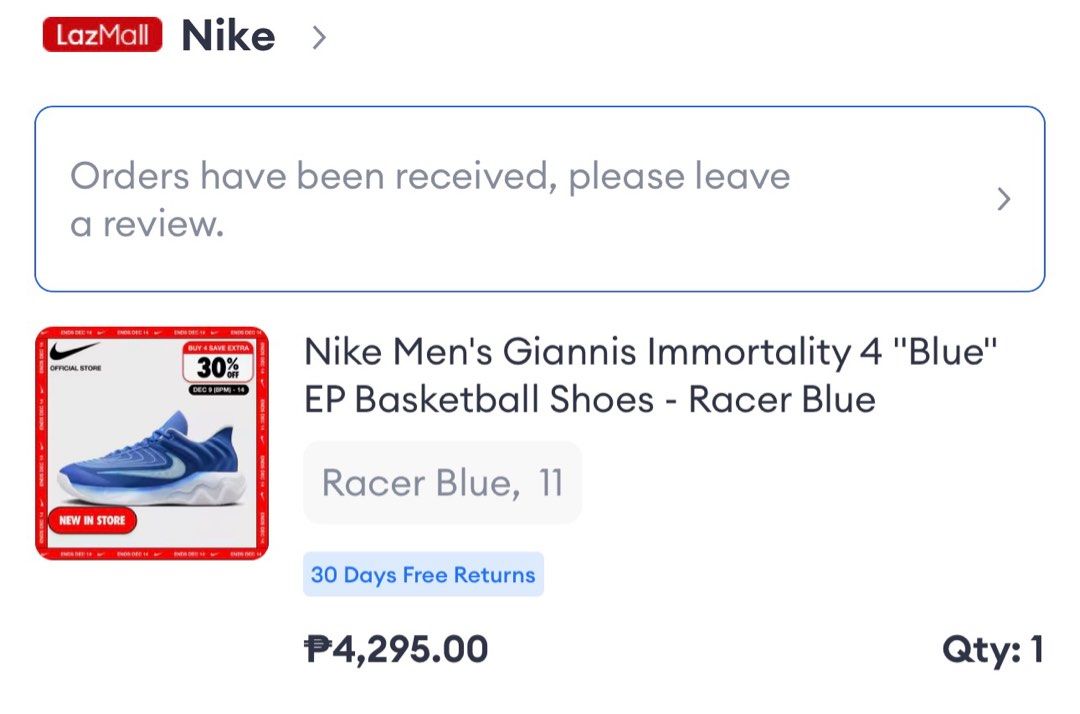 Nike Basketball Shoes (Giannis Immortality 4 Racer Blue), Men's Fashion ...