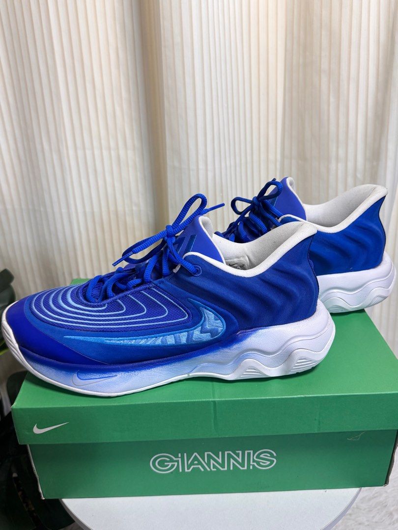 Nike Basketball Shoes (Giannis Immortality 4 Racer Blue), Men's Fashion ...