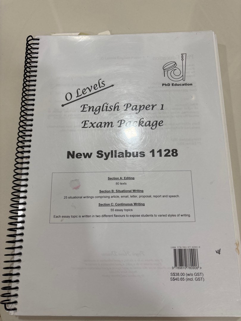 O Levels English Paper 1 Exam Package, Hobbies & Toys, Books ...