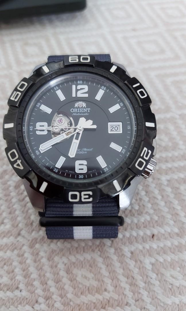 Orient Diver Watch Semi Skeleton Automatic DW03001B, Men's Fashion ...