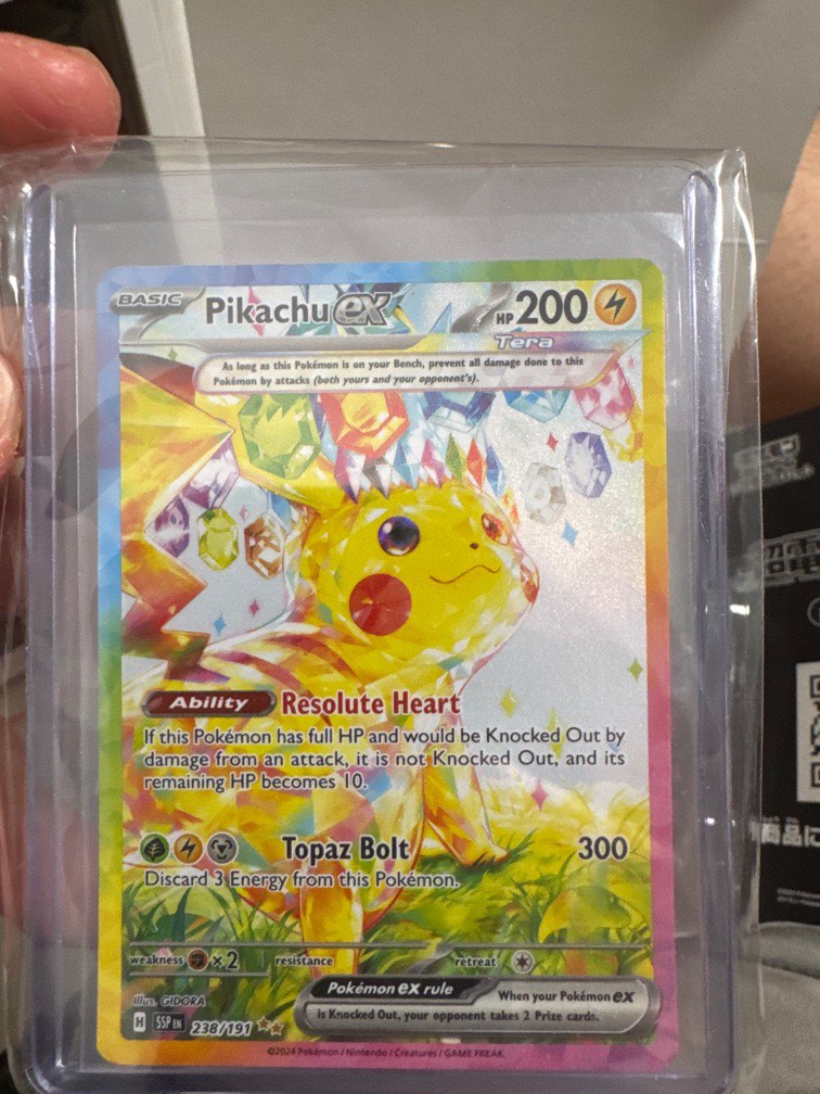 Pikachu Ex surging spark, Hobbies & Toys, Toys & Games on Carousell