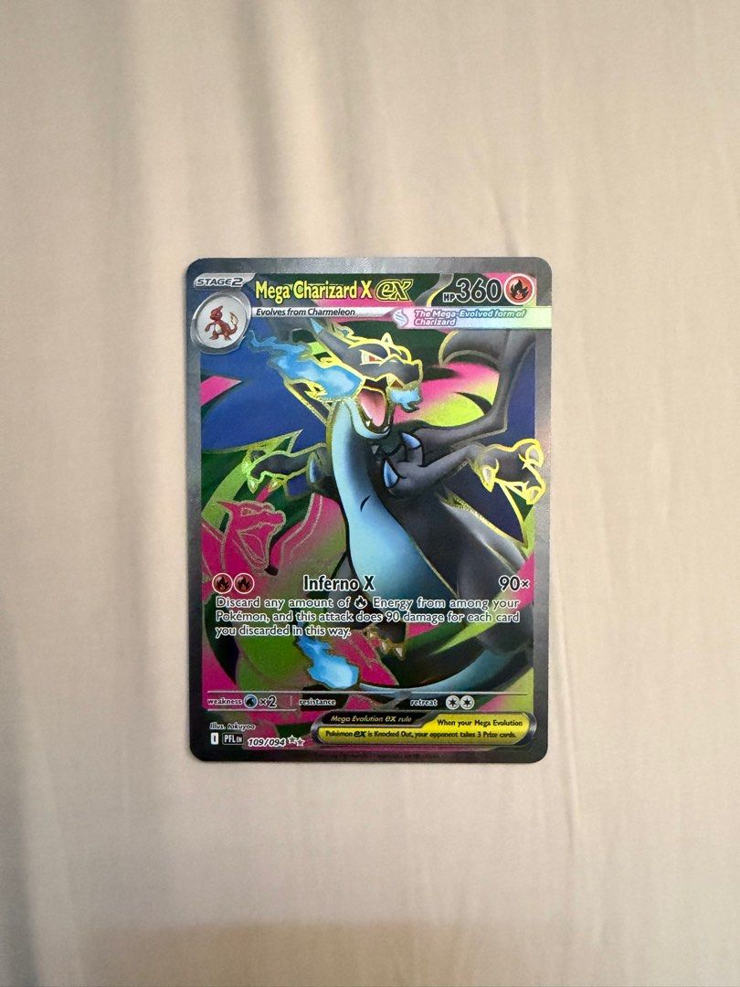 Pokemon Mega Charizard X EX UR 109 Phantasmal Flames, Hobbies & Toys ...