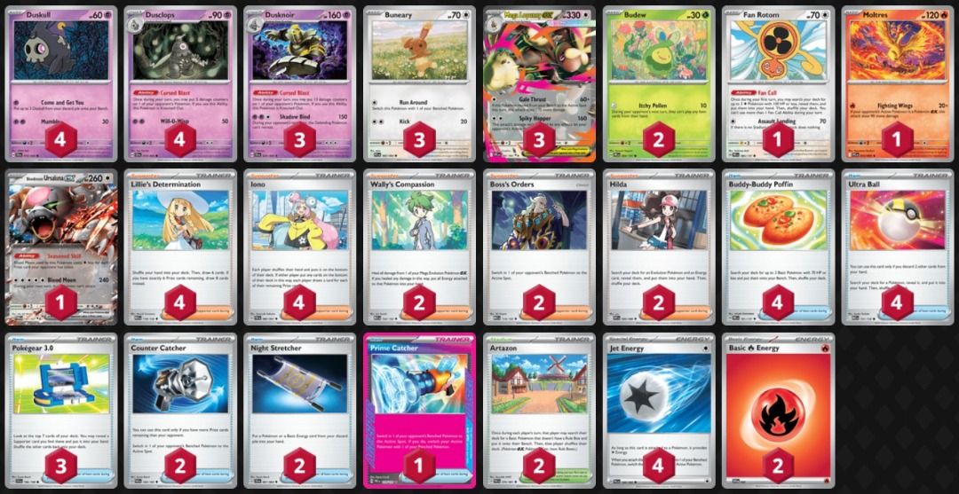 Pokemon TCG Mega Lopunny ex Dusknoir Deck with Fan Rotom Support ...
