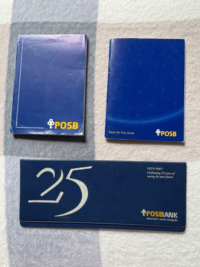 POSB Bank Notebooks and 25th Anniversary Folder, Hobbies & Toys ...