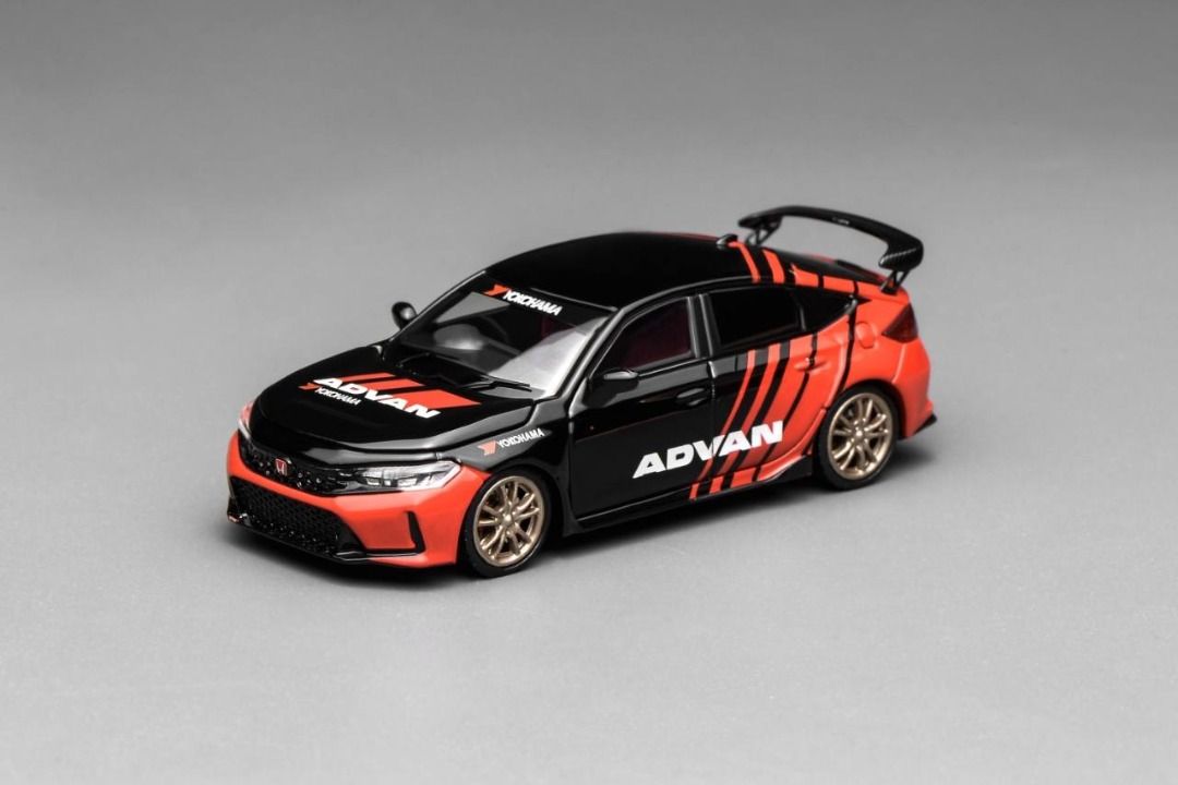 (Pre Order 預訂) Motorhelix 1/64 Honda Civic TYPE R (FL5) Advan Livery w ...
