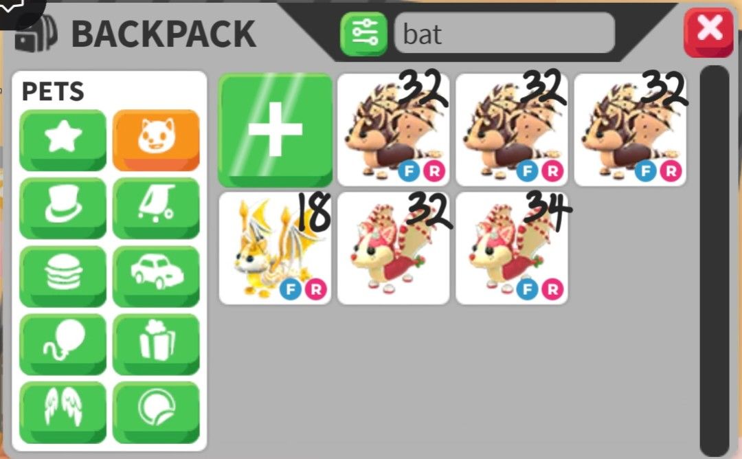 [Prices in pic, can nego a bit] Roblox Adopt Me Bat Dragons (SSBD, CCBD ...