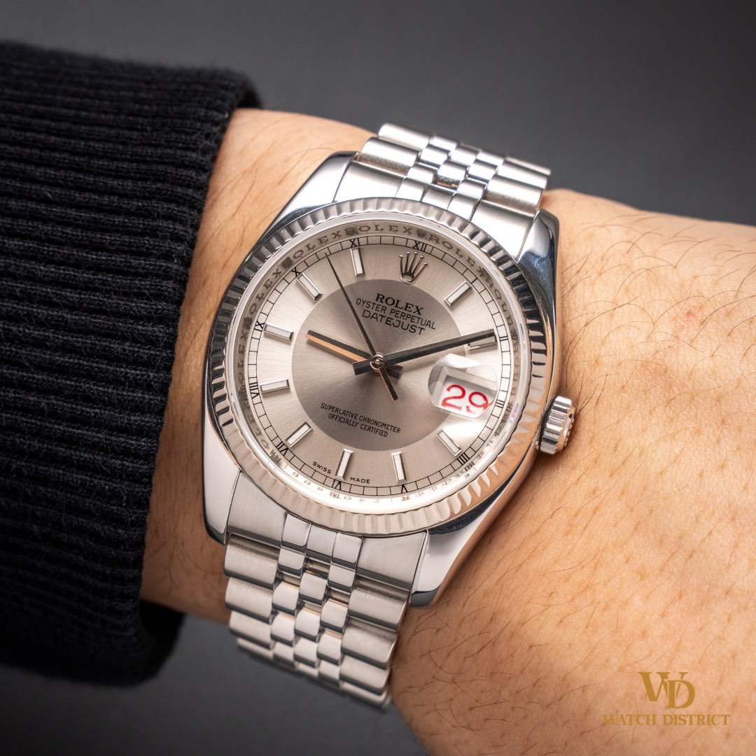 RARE Tuxedo Dial Roulette Datewheel 2007 Rolex Oyster Perpetual ...