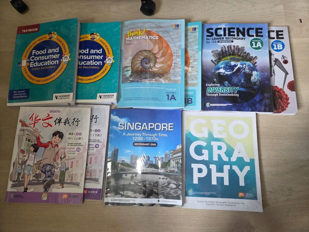 Secondary 1 Express Textbooks - Food, Science, Geography, etc., Hobbies ...