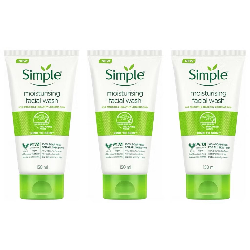 Simple Moisturising Facial Wash - 150ml, Beauty & Personal Care, Face ...