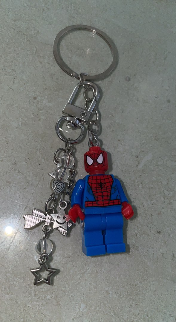 Spider-Man Lego keychain, Hobbies & Toys, Toys & Games on Carousell