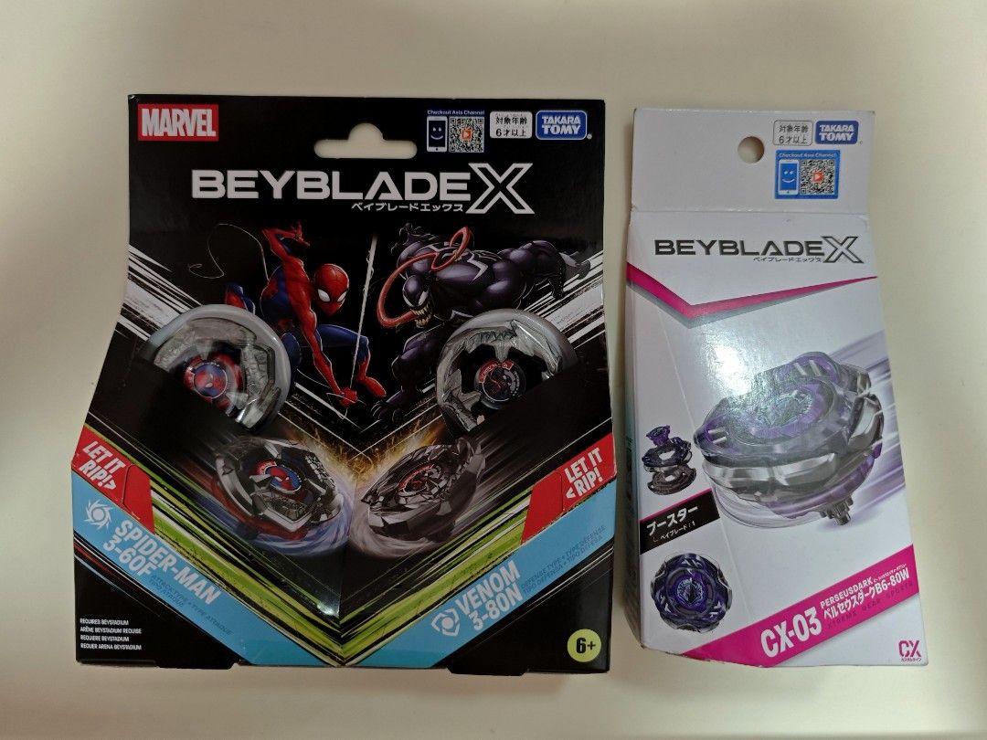 Takara Tomy Beyblade X Marvel Spider-Man Venom Perseus Dark Bankee ...