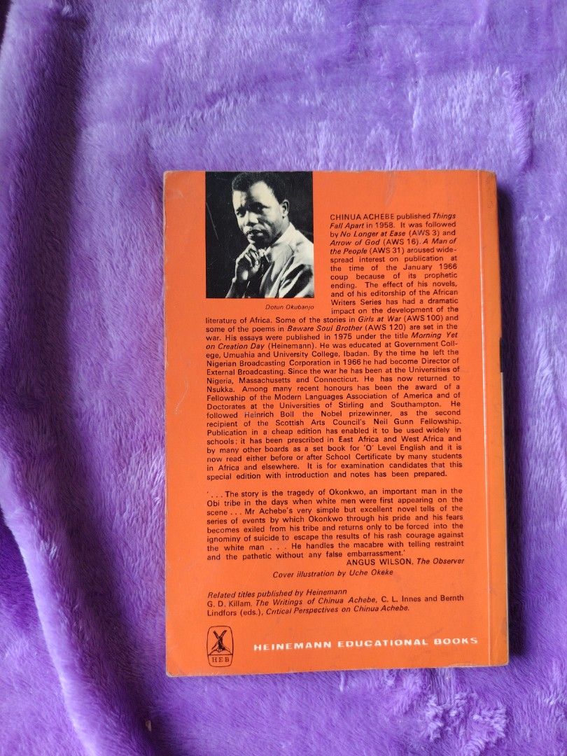 Things Fall Apart by Chinua Achebe, Hobbies & Toys, Books & Magazines ...